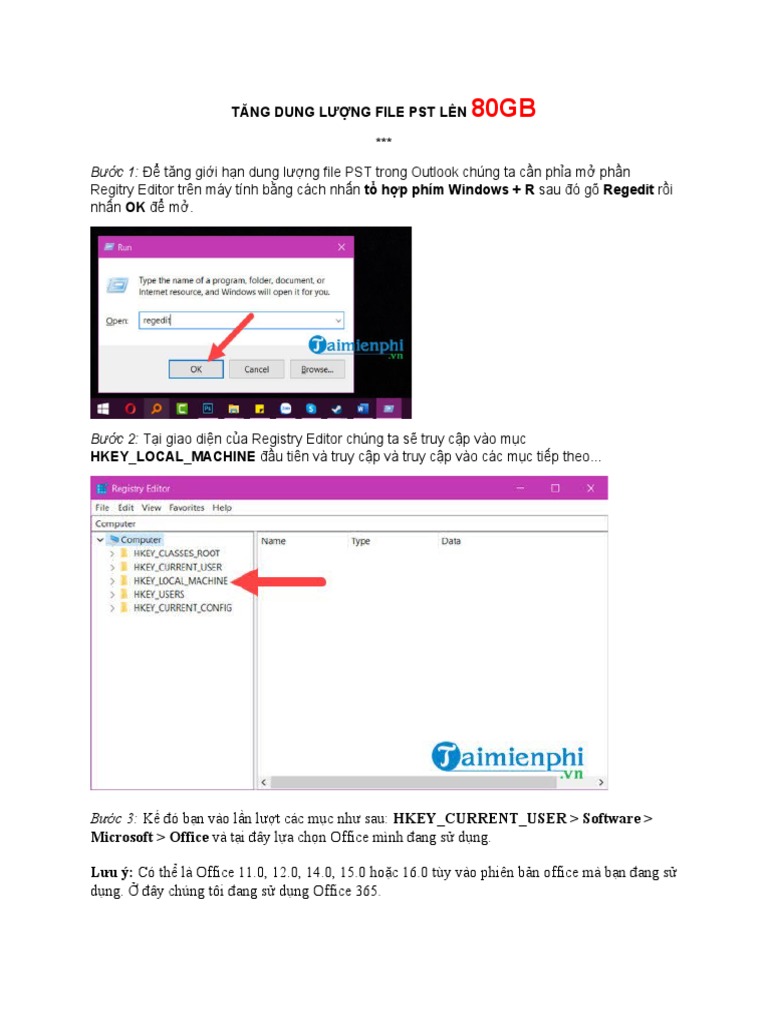 Tăng Dung Lư NG File PST Lên 80GB | PDF