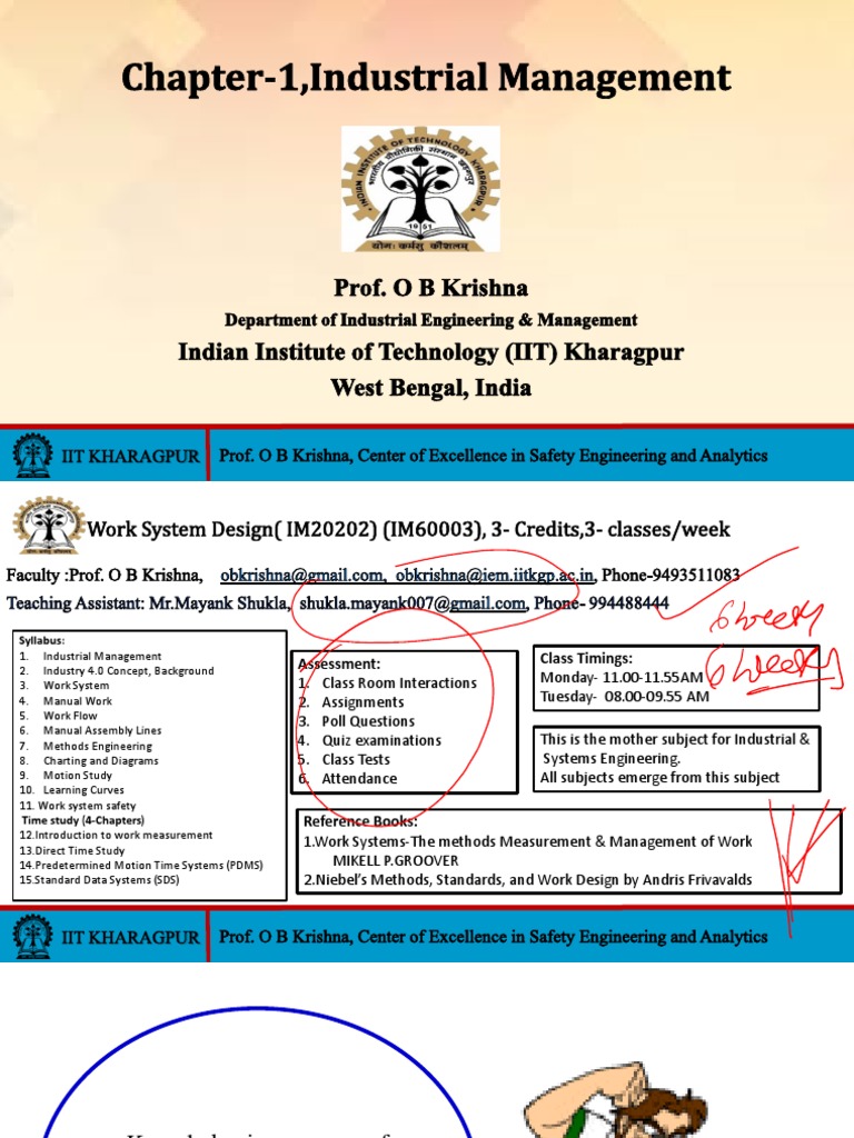 Industrial Management Overview at IIT Kharagpur | PDF | Engineering ...