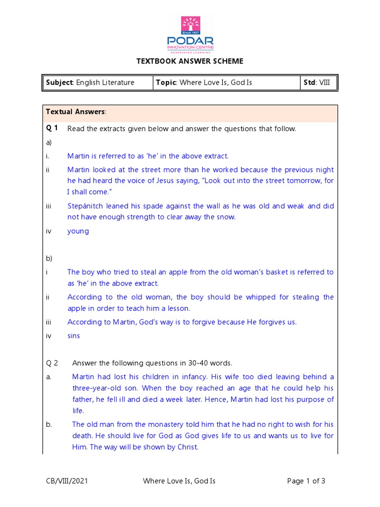 AS - TB - VIII - Eng - Where Love Is God Is | PDF