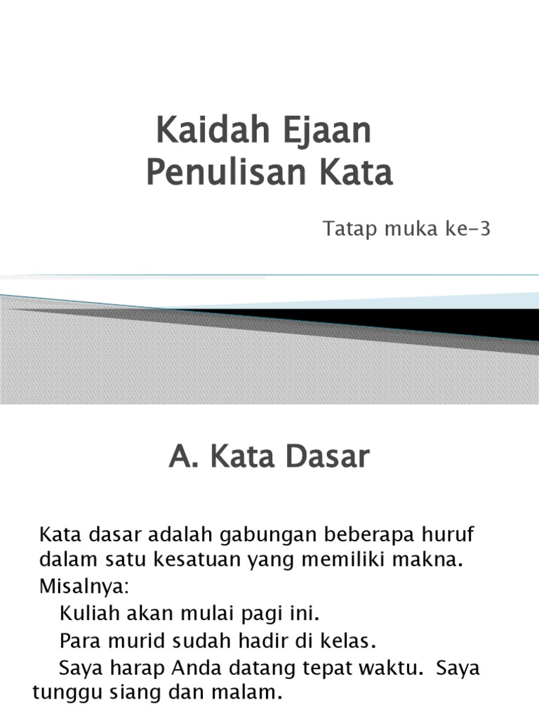 Maret 5 - Kaidah Ejaan Penulisan Kata | PDF