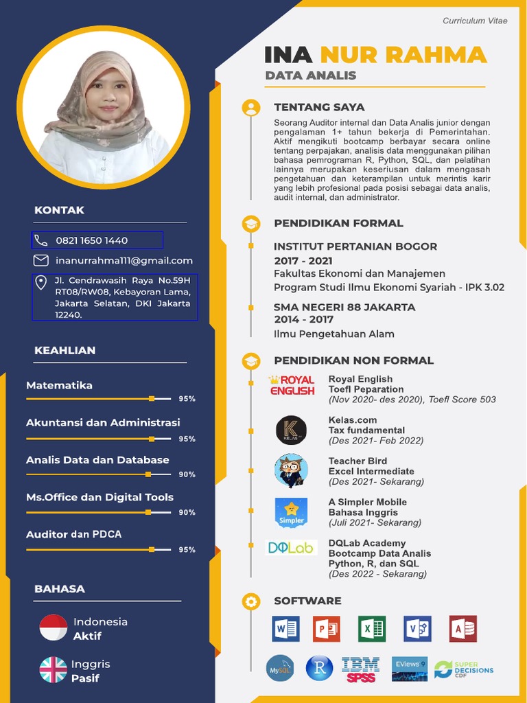 Cv-Ina Nur Rahma | PDF