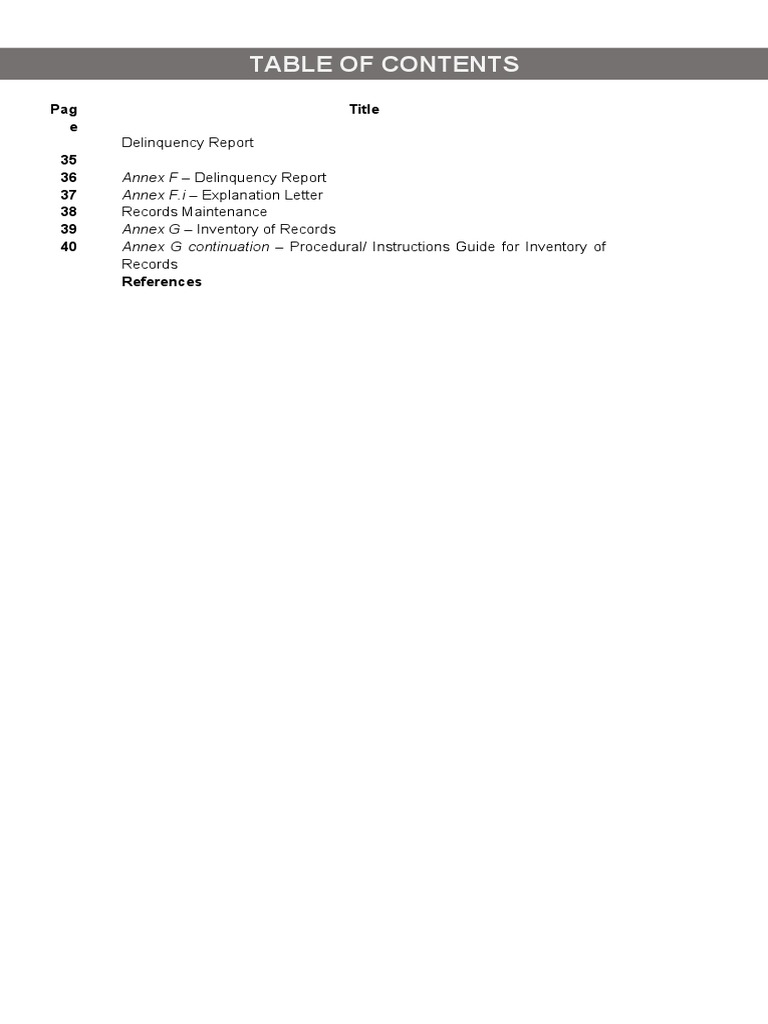 Delinquency Report and Records Guide | PDF