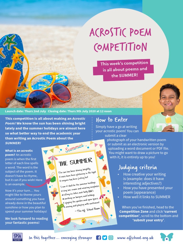 Acrostic Poem Competition | Download Free PDF | Poetry | Writing