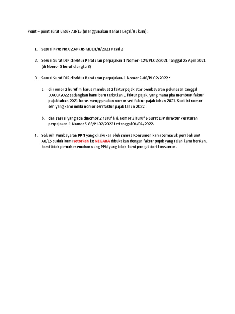 Poin Surat Anas | PDF | Pengelolaan Keuangan & Uang