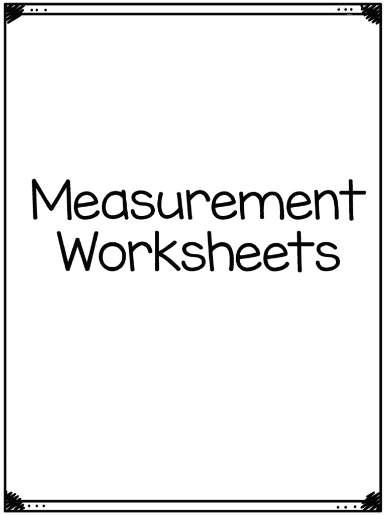 Measurement Worksheets A | PDF