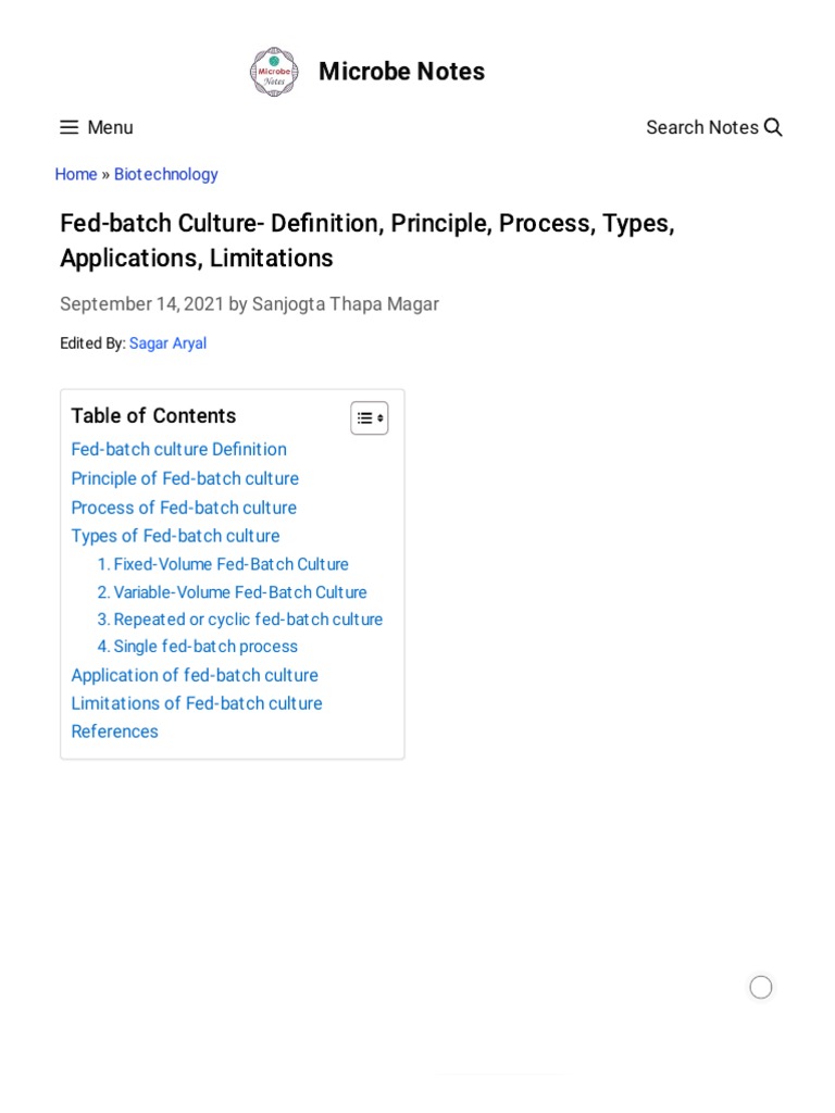 Fed-Batch Cultivation | PDF