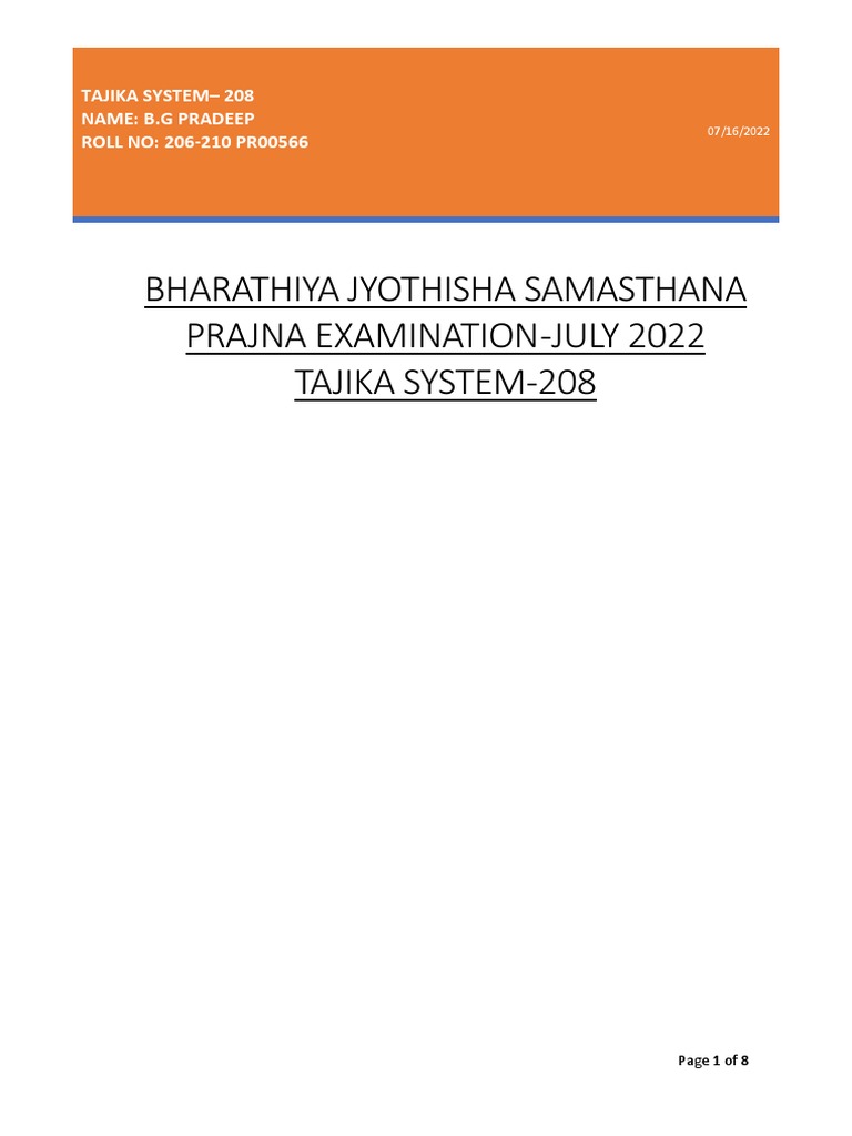 Tajaka System Pradeep BG | PDF