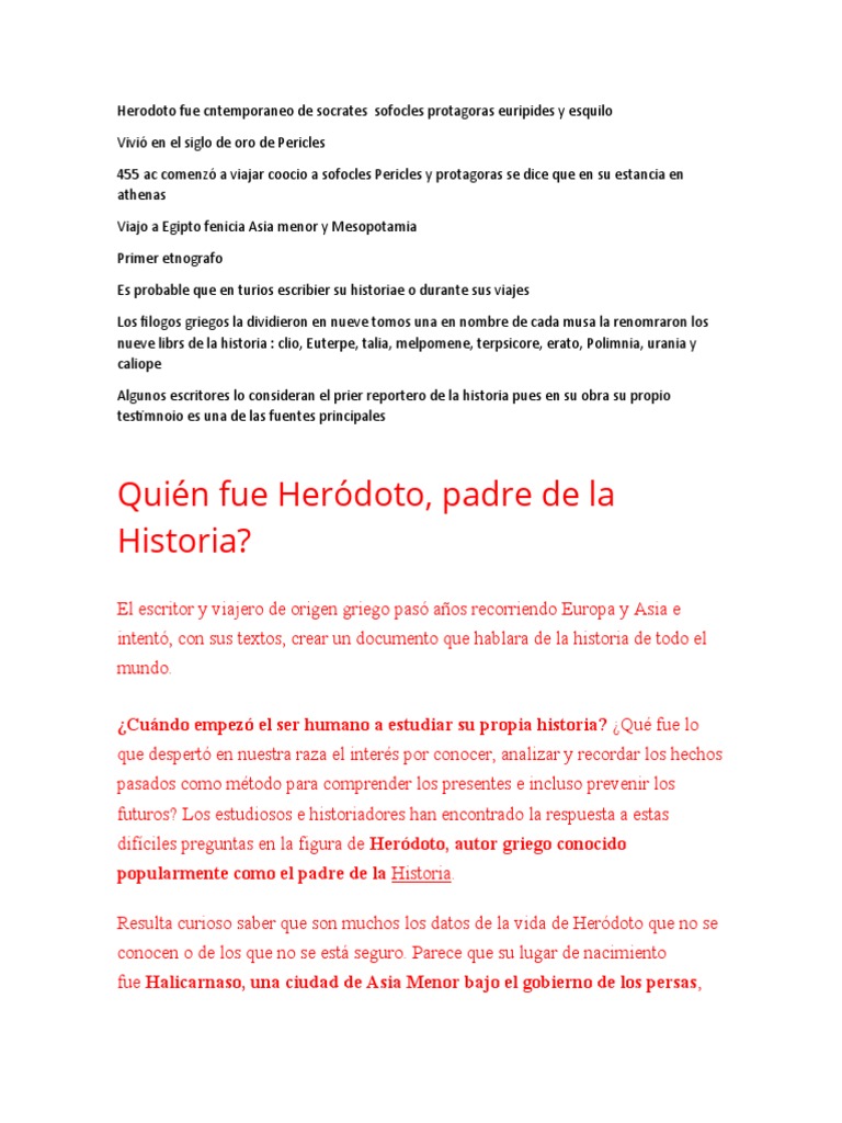 Heródoto: El Padre de la Historia | PDF | Clásicos