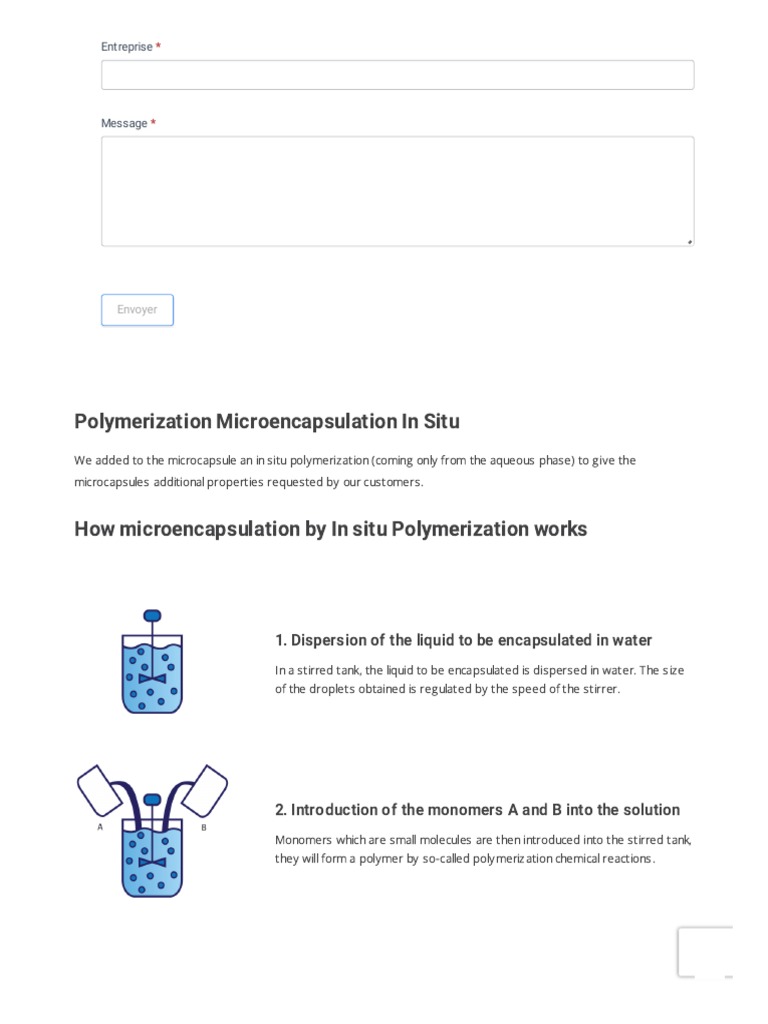 Microencapsulation By Polymerization In Situ Micro Caps Tech Pdf