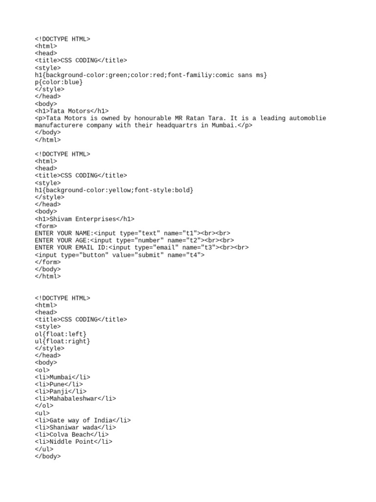 Doctype Html Pdf 