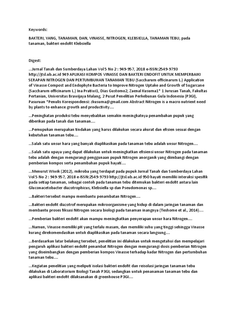 Review Jurnal Tebu | PDF | Griya & Taman | Sains & Matematika