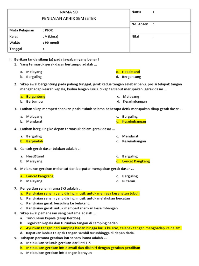 Pas Kelas 5b Final | PDF