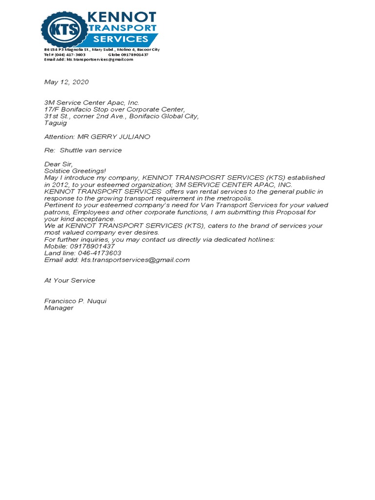 Sample of Business Proposal | PDF