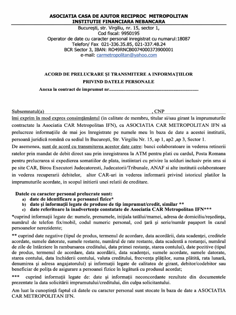 cerere-acord-prelucrare-date | PDF