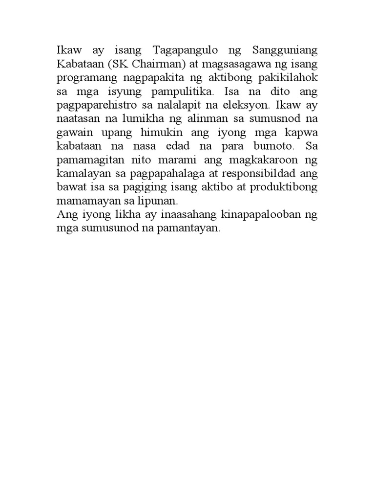 Performance Task AP 10 | PDF