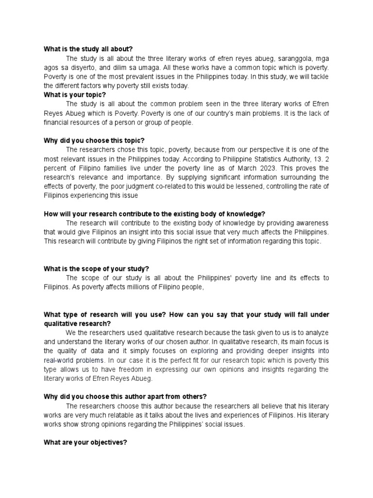 Research Guide Questions | PDF | Poverty | Poverty & Homelessness