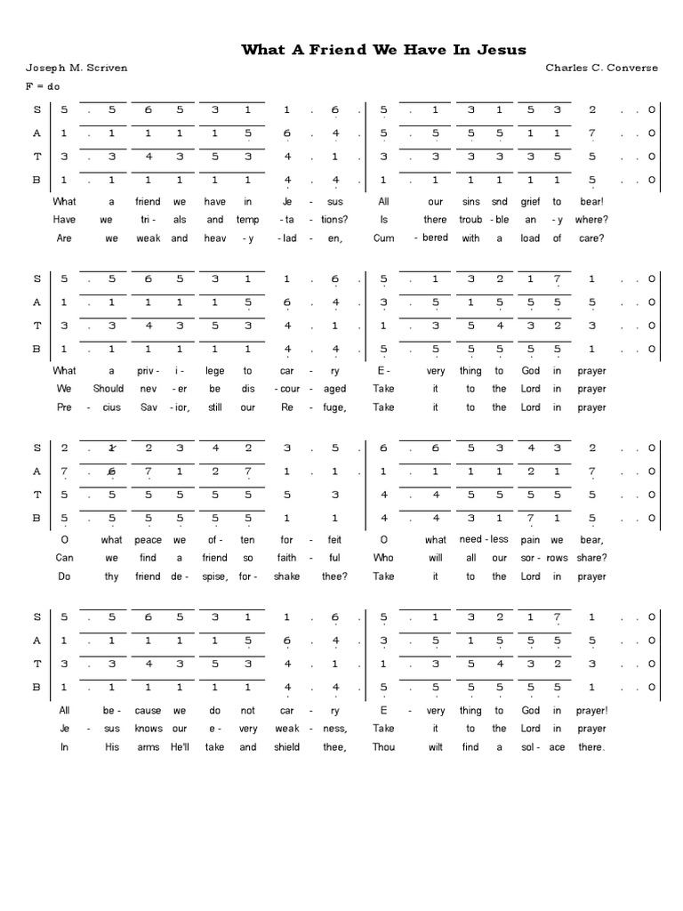 What A Friend We Have in Jesus | PDF