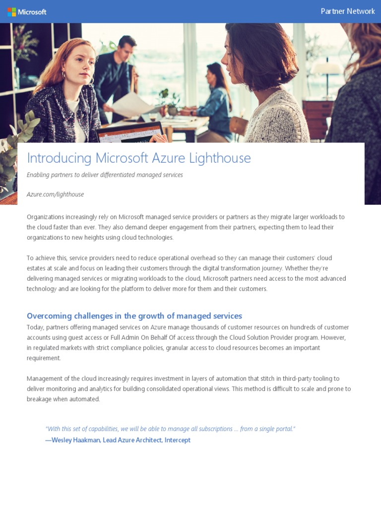 Microsoft Azure Lighthouse | PDF | Computers