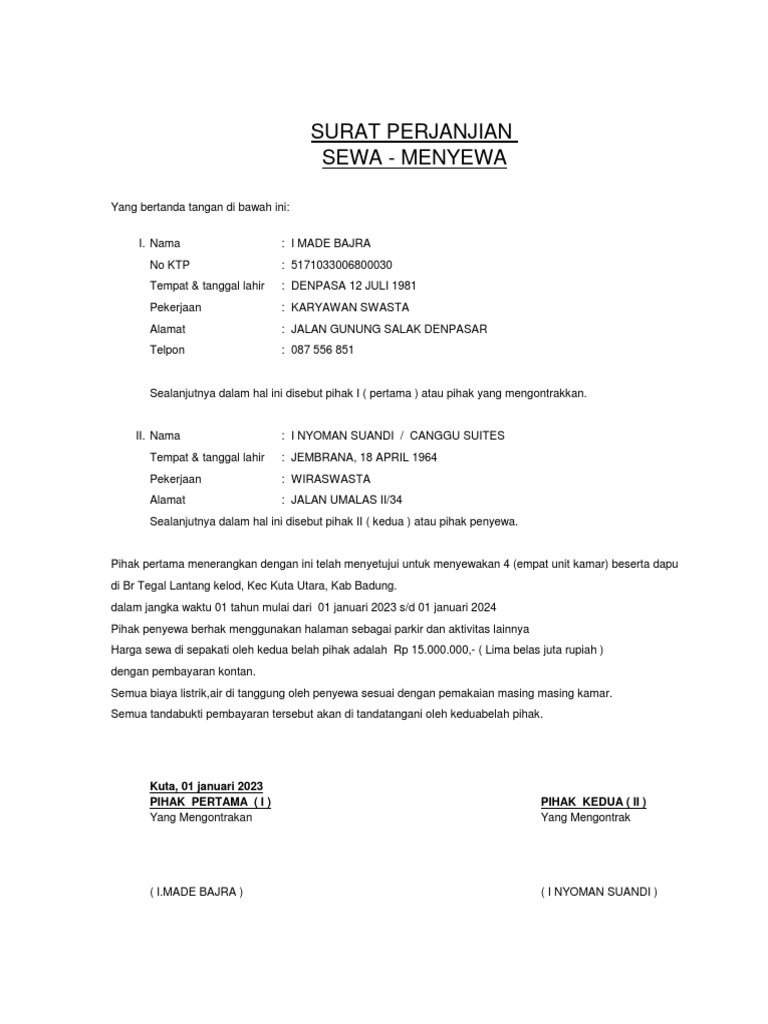 Sewa Kos | PDF