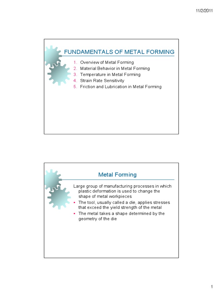 Fundamentals of Metal Forming | PDF | Deformation (Engineering ...