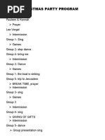 2-h Christmas Party Program Flow | PDF