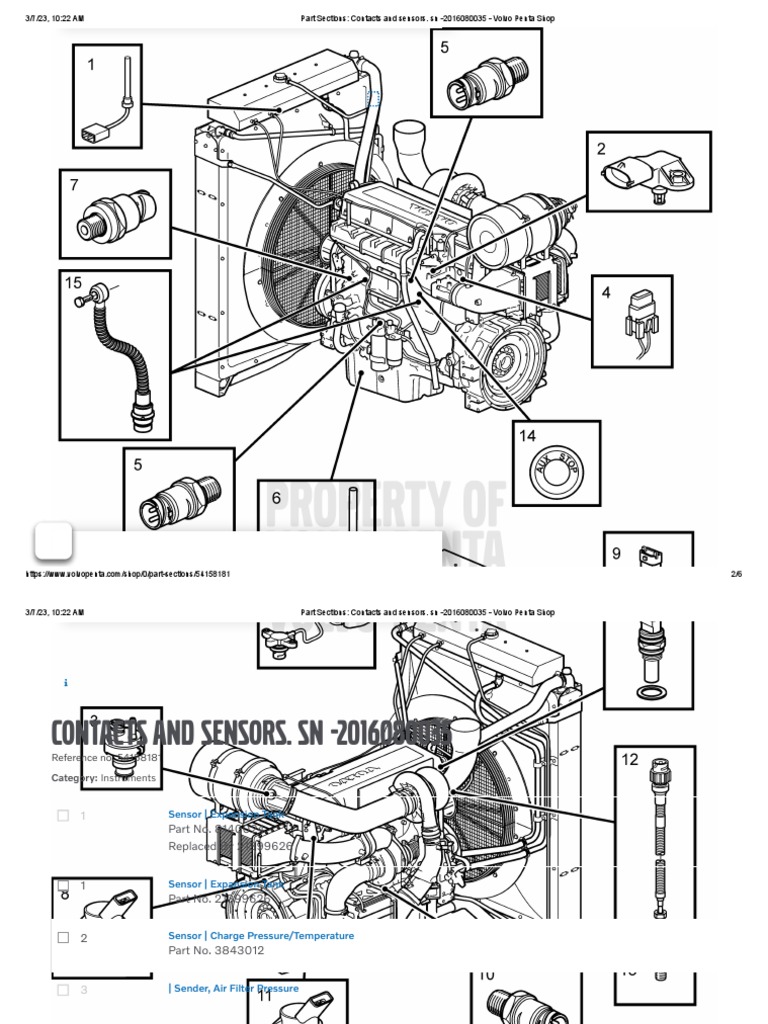 Part Sections_ Contacts and sensors. sn -2016080035 - Volvo Penta Shop ...
