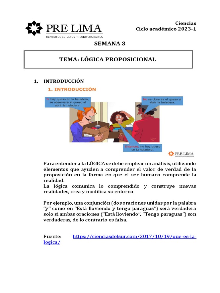 Separata - Lógica Proposicional | PDF | Proposición | Lógica