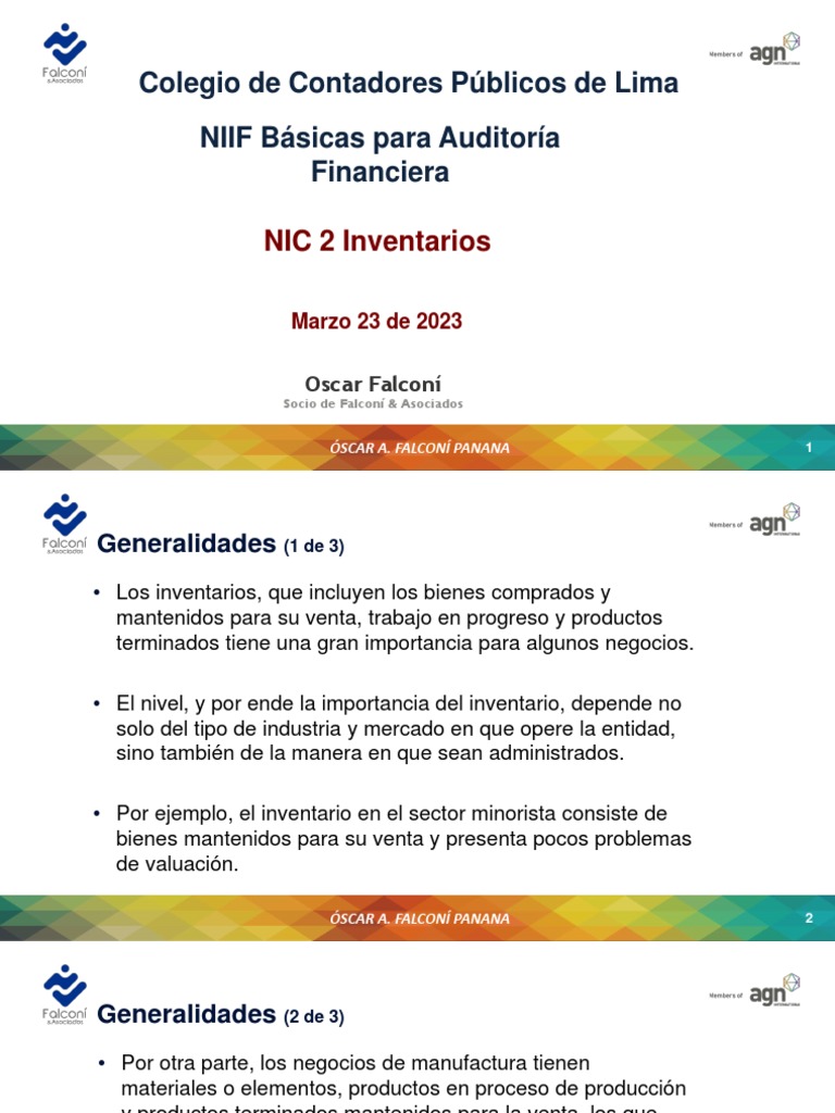01 NIC 2 Inventarios 12ENE2021 MP | PDF | Inventario | normas ...