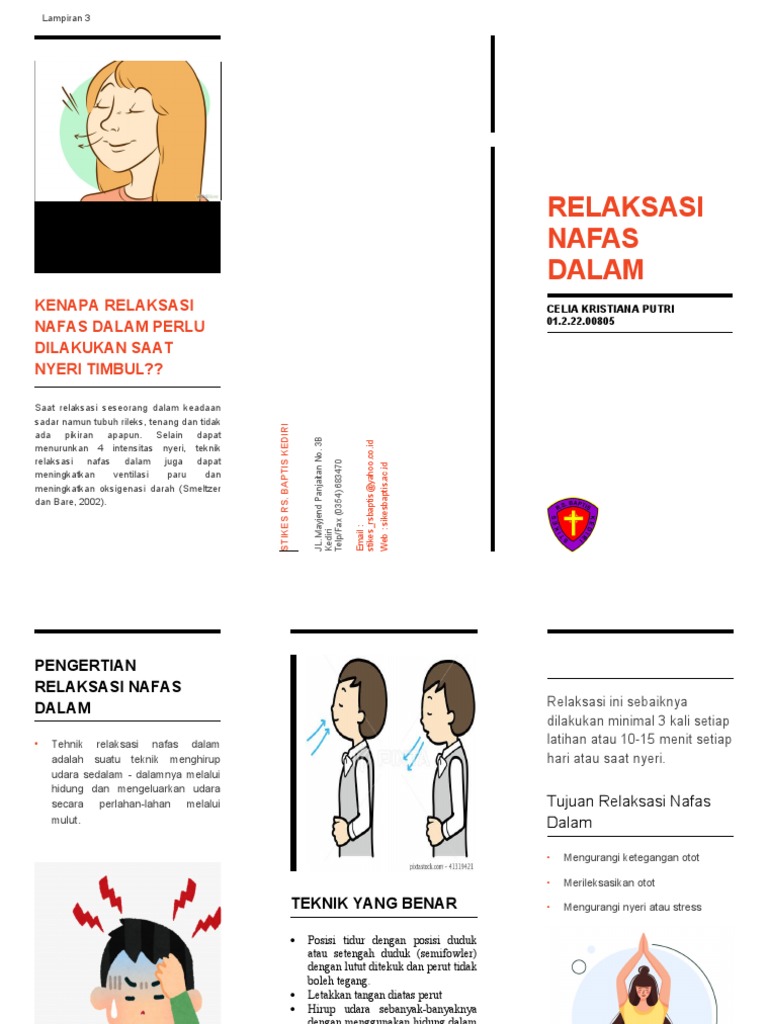 LEAFLET RELAKSASI NAFAS DALAM | PDF