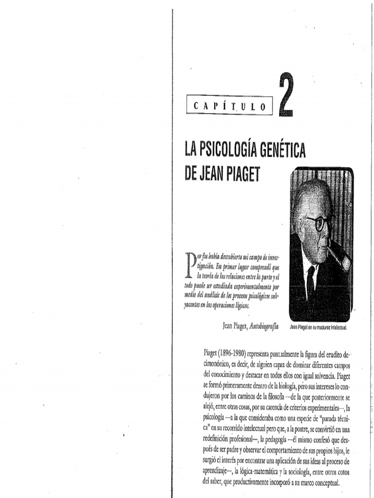 PIAGET Jean Cap 2 La Psicología Genética de Jean Piaget - Rotado90grad ...