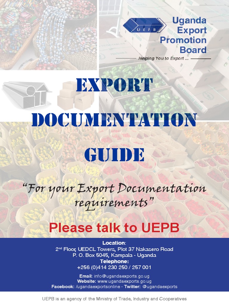 UEPB Export Documentation Guide - L0azlkfe | PDF | Economies