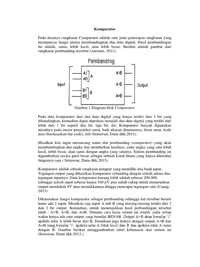 Komparator | PDF