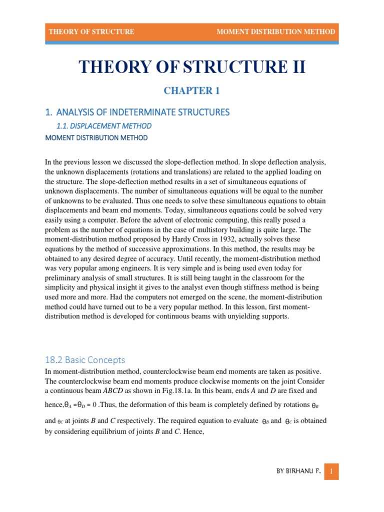 1.2 Moment Distribution Method | PDF | Mechanical Engineering | Applied Mathematics