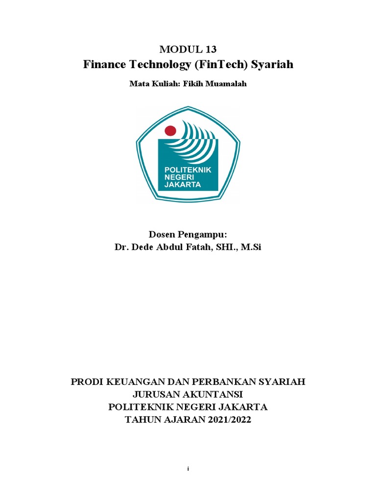 Modul 13 (Fintech Syariah) | PDF