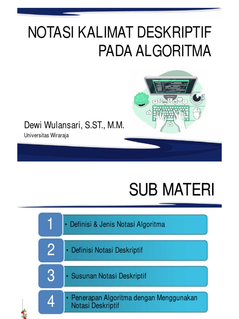 TM3 - Notasi Kalimat Deskriptif Pada Algoritma | PDF