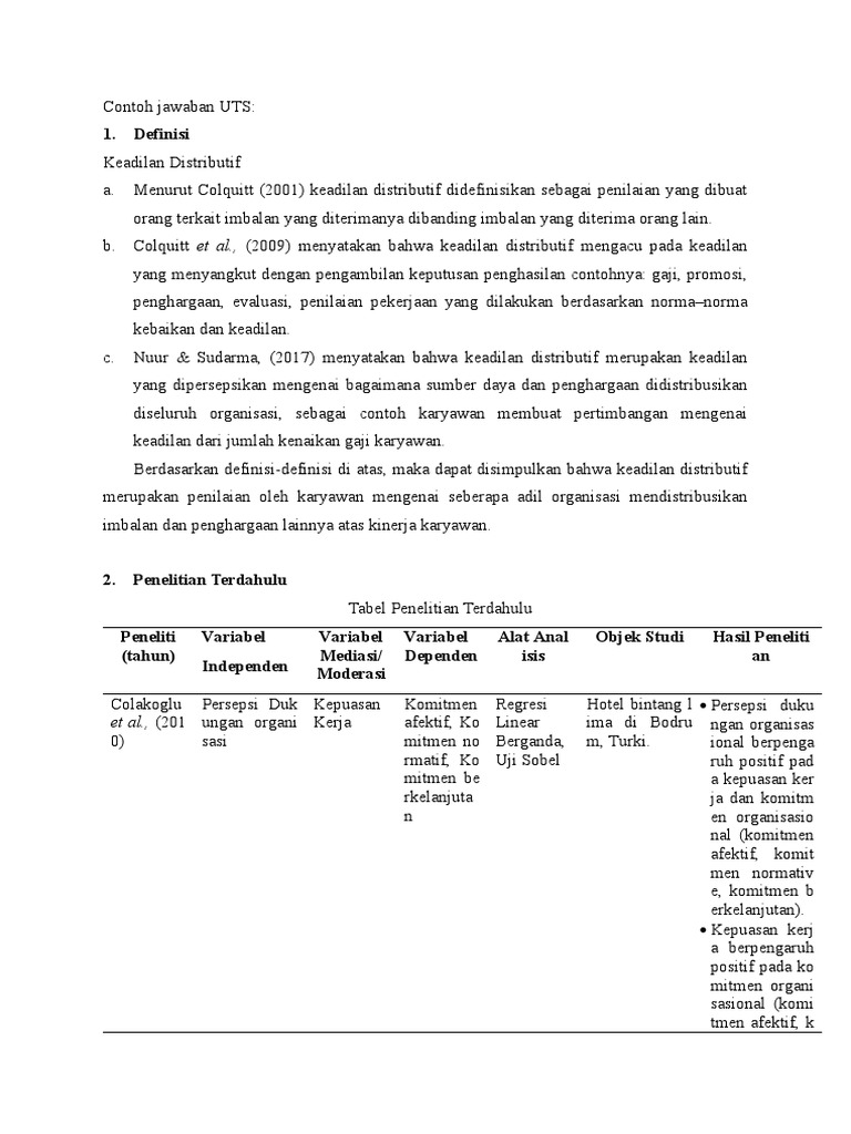 Contoh Bab 2, Definisi Variabel, Penelitian Terdahulu, Model Penelitian ...