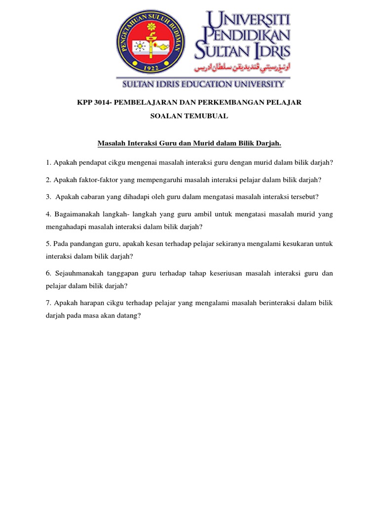 Soalan Temubual | PDF