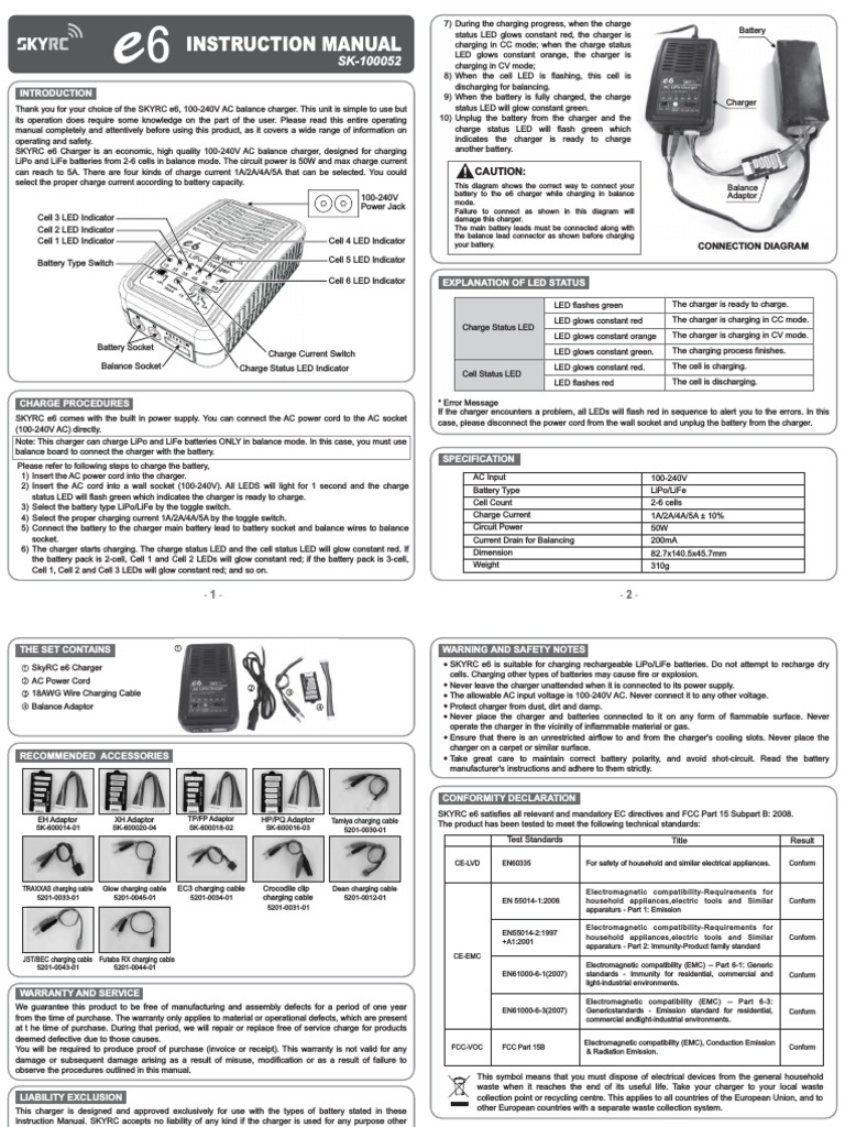SkyRC E6 (SK100052) Manual | PDF