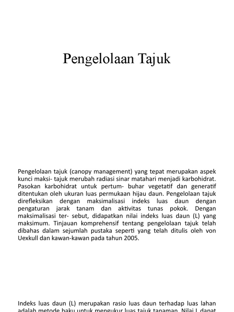 Pengelolaan Tajuk | PDF
