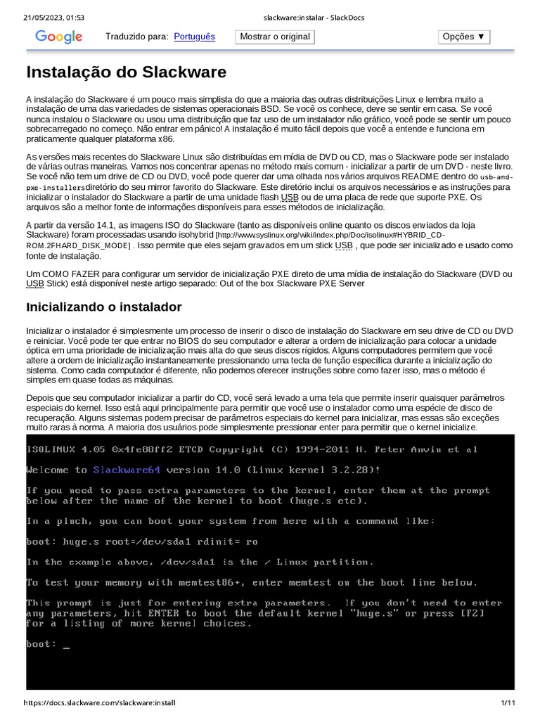 Slackware - Instalar - SlackDocs | PDF