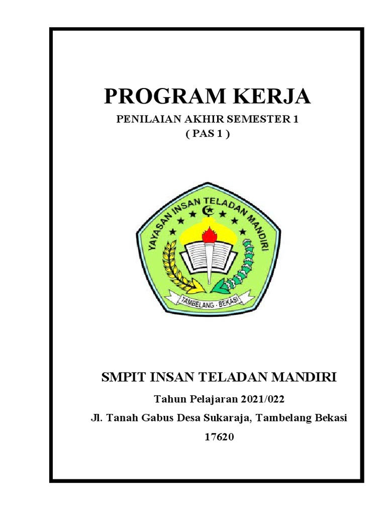 Cover Program Kerja | PDF