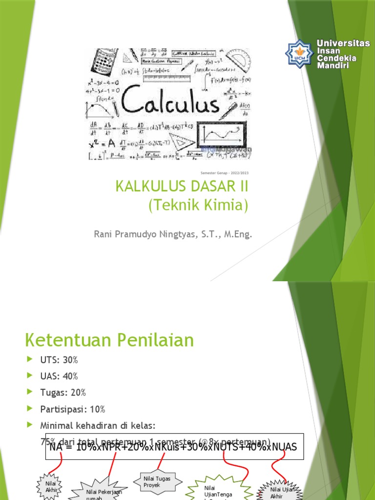 Kalkulus Dasar II - Kuliah 15 - Kuis | PDF