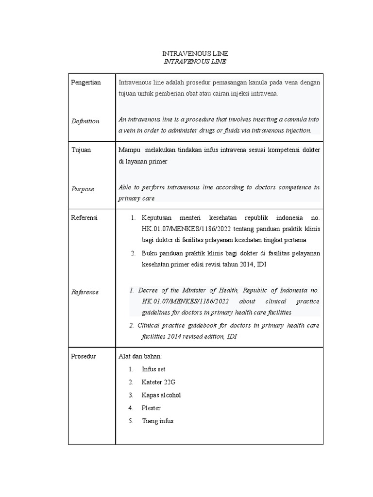 Intravenous Line | PDF