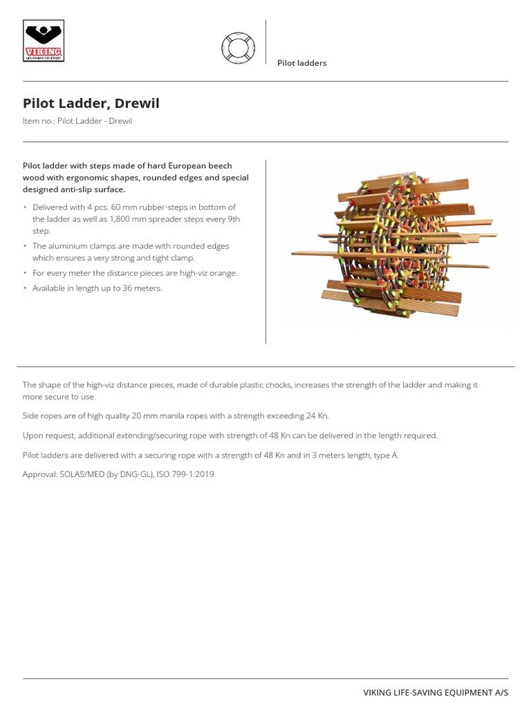 Pilot Ladder - Drewil - Pilot Ladder, Drewil | PDF