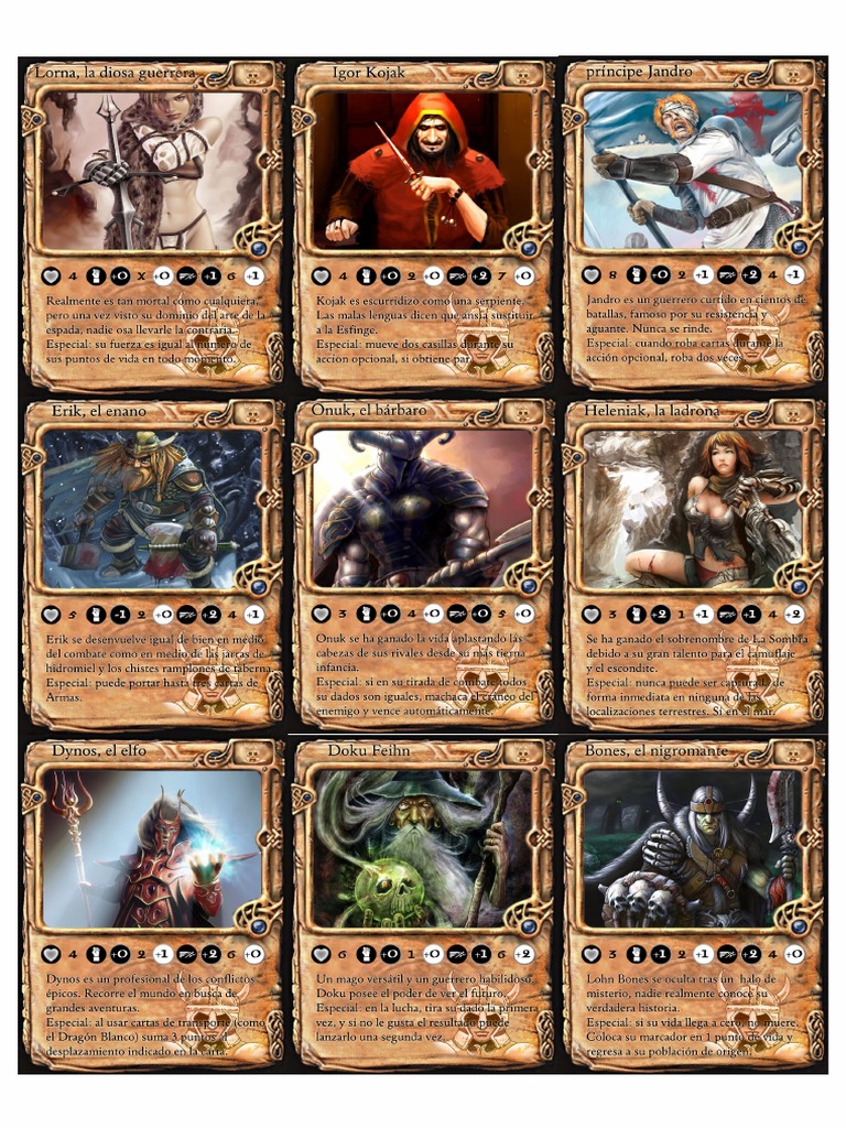 Cartas Personaje | PDF