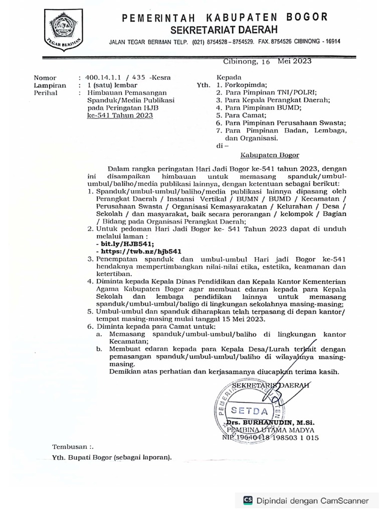 Himbauan Pemasangan Spanduk | PDF
