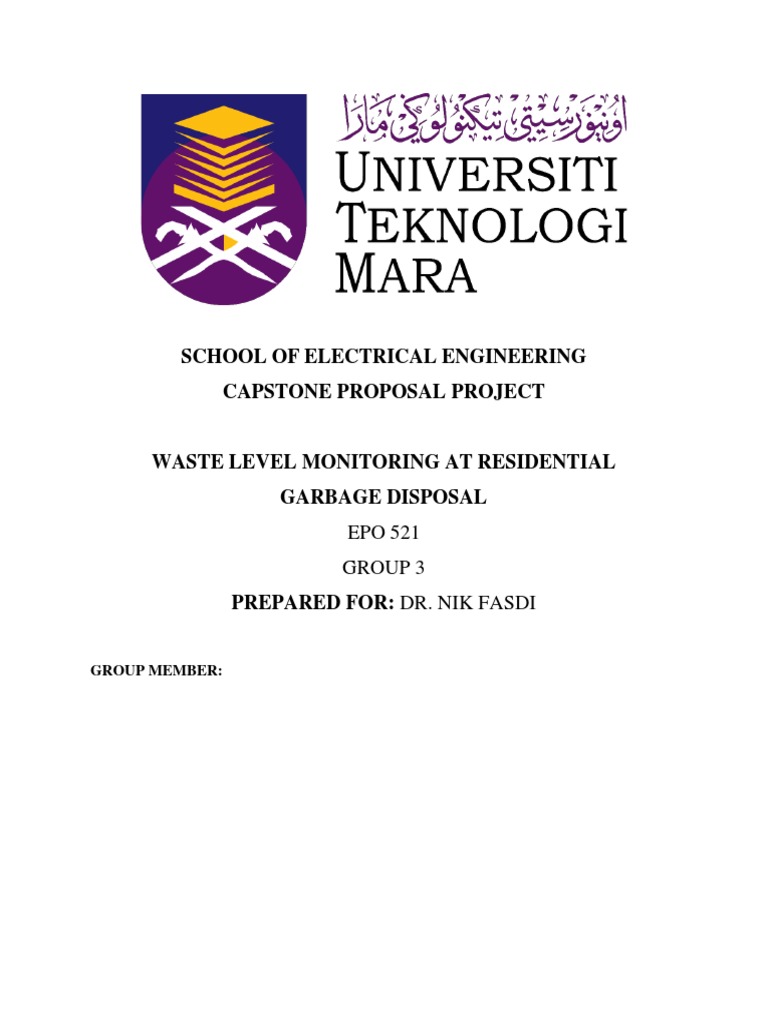 Group 3 Epo521 Capstone Project Proposal | PDF