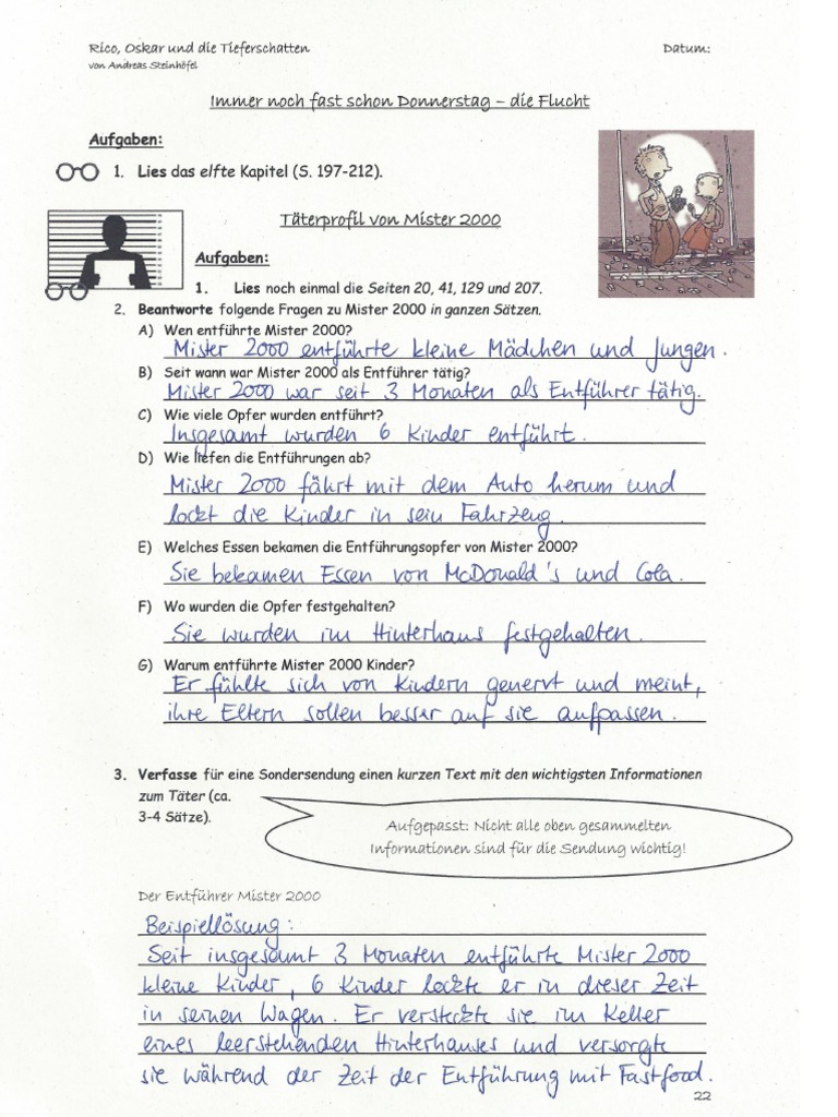 D-Lösungen Rico - OSkar Und Die Kieferschatten | PDF