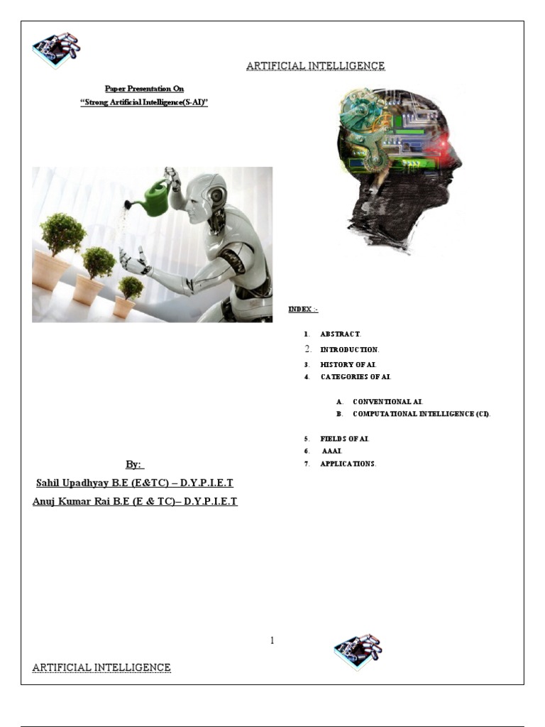 Artificial Intelligence AI Report | PDF | Artificial Intelligence ...