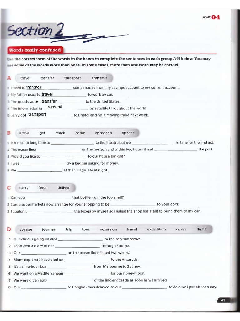 Unit 4 - Section 2 | PDF | Noun | Adjective